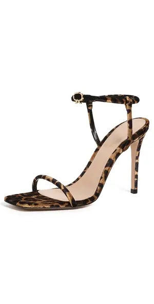 GIANVITO ROSSI Velvet Leopard Stiletto Heels