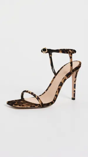 GIANVITO ROSSI Velvet Leopard Stiletto Heels