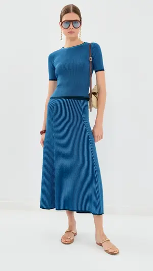 Escvdo Lienzo Knit Midi Skirt