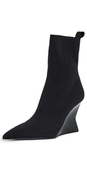 Balmain Wedge Knit Ankle Boots