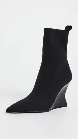 Balmain Wedge Knit Ankle Boots