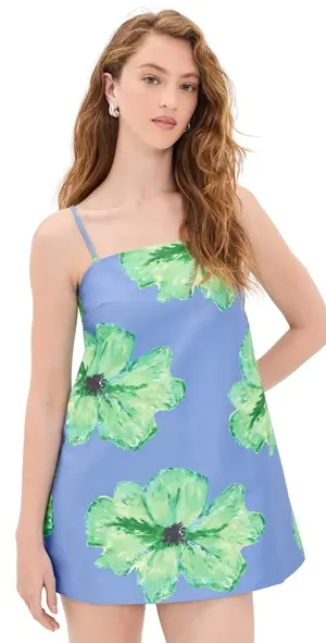 THE WOLF GANG Palma Mini Dress - Cornflower