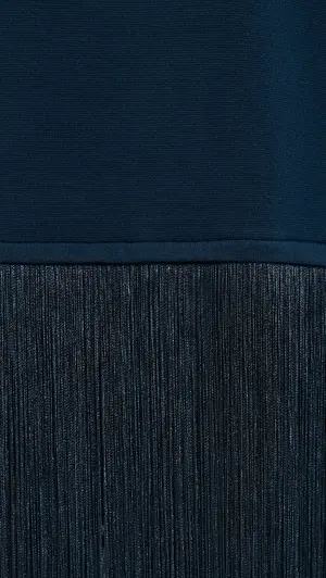 Essentiel Antwerp Knitted Maxi Dress With Fringe Skirt