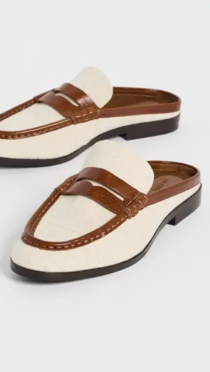 Simkhai Dean Canvas Combo Loafer Mules