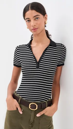NILI LOTAN Fenna Stripe Polo