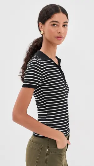 NILI LOTAN Fenna Stripe Polo