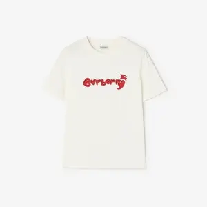 Burberry Heart Logo Cotton T-shirt - Chalk White