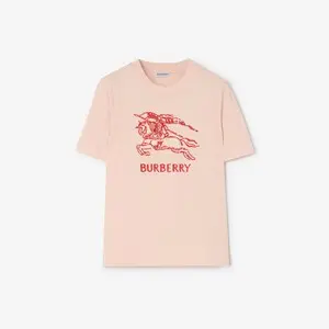 Burberry Heart Knight Cotton T-shirt - Compact Pink