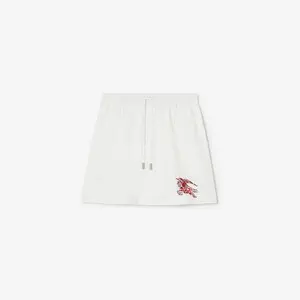 Burberry Embroidered Knight Cotton Mini Skirt