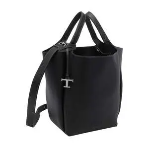 TOD'S Small Leather Bucket Bag - Black