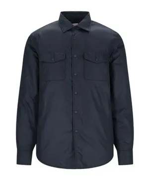 Aspesi Peak Collar Long Sleeve Shirt - Black