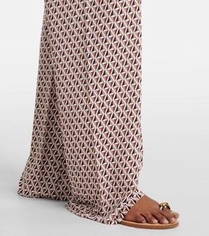 Max Mara Abate Printed Wide-leg Pants