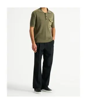 Balmain Vintage Utility Ribbed Knit Polo
