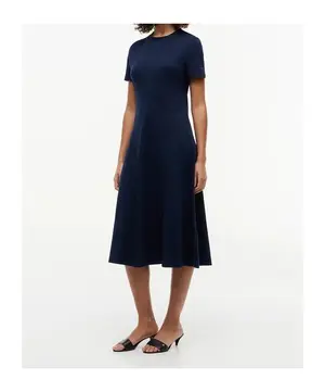 Tommy Hilfiger Interlock Knit Midi Fit And Flare Dress
