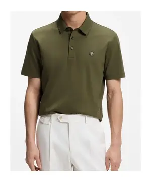 Hugo Boss Double B Monogram-patch Polo Shirt