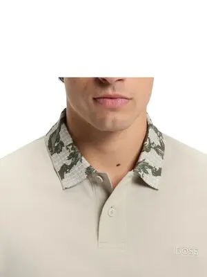 Hugo Boss Graphic-print Collar Polo Shirt