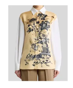 Etro Cotton And Silk Shirt With Floral Print