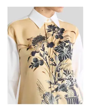 Etro Cotton And Silk Shirt With Floral Print