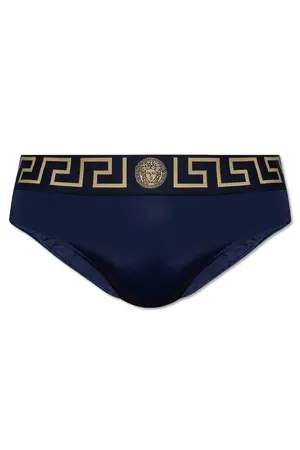 Versace Greca Border Briefs - Navy Blue
