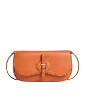 COCCINELLE Small Mavery Pebbled-leather Shoulder Bag - Brown