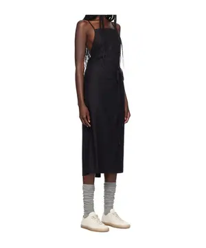 BASERANGE Yumi Apron Silk Midi Dress