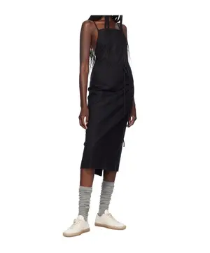 BASERANGE Yumi Apron Silk Midi Dress