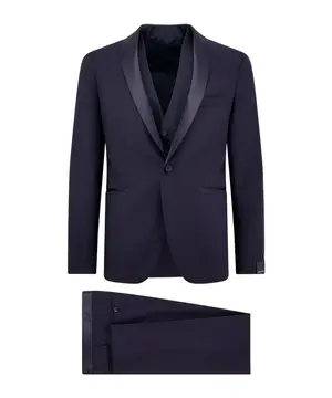 Tagliatore Long-sleeved Suit - Blue