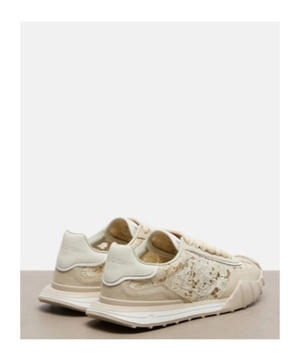 Dolce & Gabbana Runner Suede-trimmed Lace Sneakers