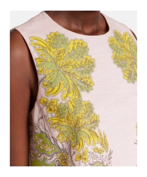 La DoubleJ La Scala Feather-trimmed Cotton Top