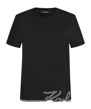 Karl Lagerfeld Crystal-embellished T-shirt