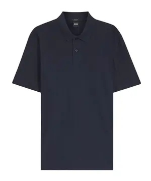 Hugo Boss Stripe-textured Polo Shirt - Dark Blue