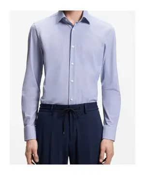 Hugo Boss Geometric-print Slim-fit Shirt