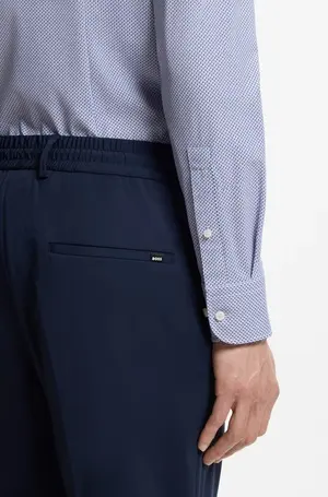 Hugo Boss Geometric-print Slim-fit Shirt