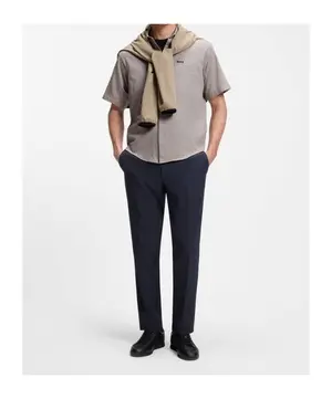 Hugo Boss Regular-fit Cotton Shirt With Performance Features