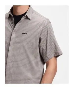 Hugo Boss Regular-fit Cotton Shirt With Performance Features