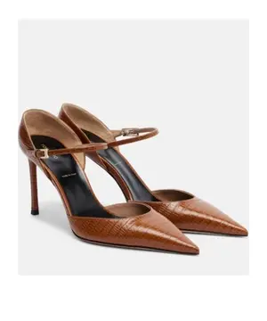 TOM FORD Vertigo Snake-effect Leather Pumps