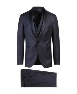 Tagliatore Three-piece Tailored Suit - Black