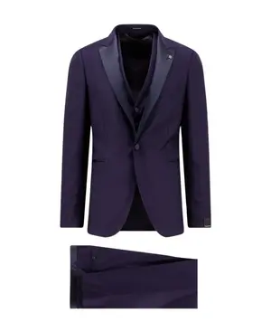 Tagliatore Three-piece Tailored Suit - Black