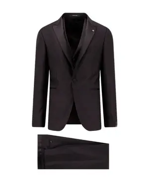 Tagliatore Three-piece Dinner Suit - Black