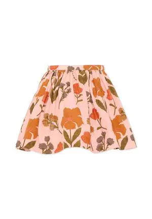 Bonpoint Floral Print Pleated A-line Skirt