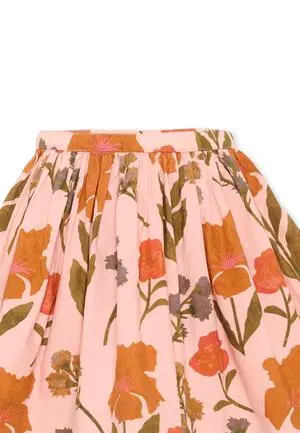 Bonpoint Floral Print Pleated A-line Skirt