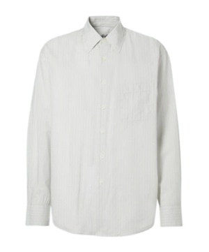 Our Legacy Above Striped Cotton-blend Shirt - White