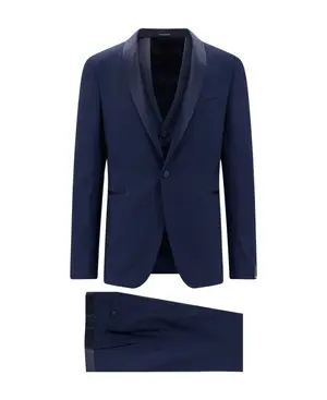 Tagliatore Long-sleeved Suit - Black