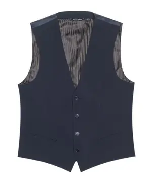 ANTONY MORATO Slim Fit Waistcoat In Stretch Viscose Blend - Black