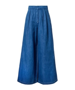Max Mara Nastro Cropped Wide-leg Jeans - Blue