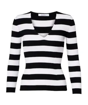 Max Mara Classic Striped Knitted Sweater - Black