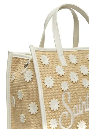 MC2 SAINT BARTH Daisy Appliqué Embroidered Shoulder Bag