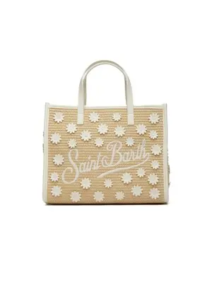 MC2 SAINT BARTH Daisy Appliqué Embroidered Shoulder Bag