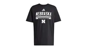 Adidas Cornhuskers Tee Shirt - Black Black