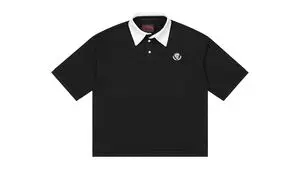 GODSPEED Victor Minimal Crest Polo Shirt - Black